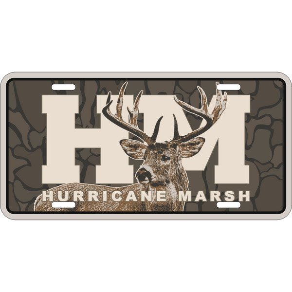 HM Trophy Buck License Plate – Hurricane Marsh Outfitters