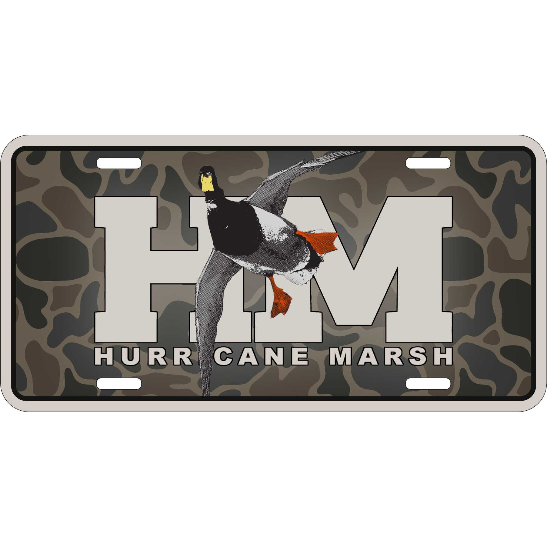 HM Red Leg License Plate – Hurricane Marsh Outfitters